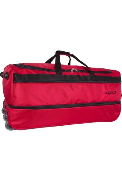 Bagacar Tekerlekli Körüklü Battal Boy Seyahat Valizi Kırmızı