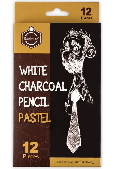 hobi24 Beyaz Pastel Kalem Seti - 12'li hobi24 Beyaz Pastel Kalem Seti - 12'li