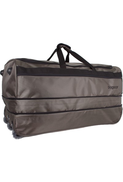 Bagacar Tekerlekli Körüklü Battal Boy Seyahat Valizi Gri