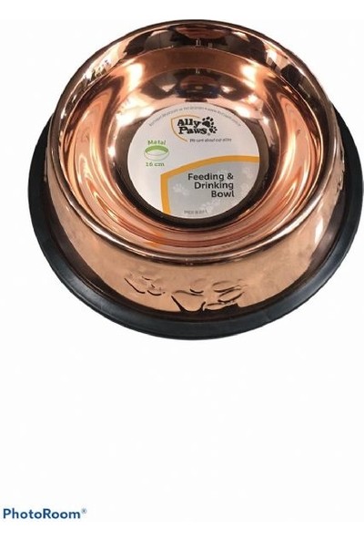 petzanya Ally Paws Bakır Rengi Pati Des. Çelik Mama Kabı 16CM 8