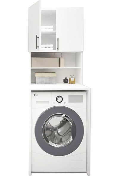 Ebatlandır DECO-1001 Çamaşır Makinesi Üstü Dolap (Uzun)