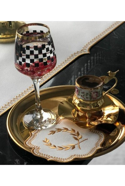 Hifa Nakış Işlemeli Kokteyl Peçetesi 2'li