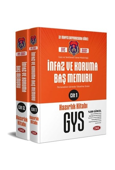 Data Yayınları 2021 Ceza ve Tevkifevleri GYS İnfaz ve Koruma Başmemurluğu Hazırlık Kitabı