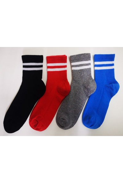 Havi Çok Renkli 4'lü Paket Dikişsiz Tenis Çorap Havi Çok Renkli 4'lü Paket Dikişsiz Tenis Çorap