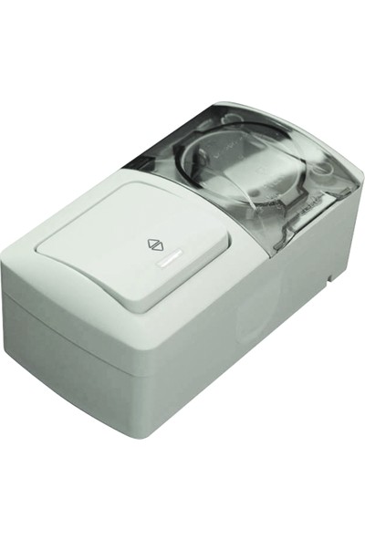 Elbi Eva Sıva Üstü Vavien & Topraklı Priz Kombine