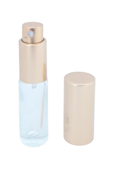 Dbyol Parfüm Şişesi 4 ml (5 Adet) Sarı Metal Sprey ve Kapak Boş