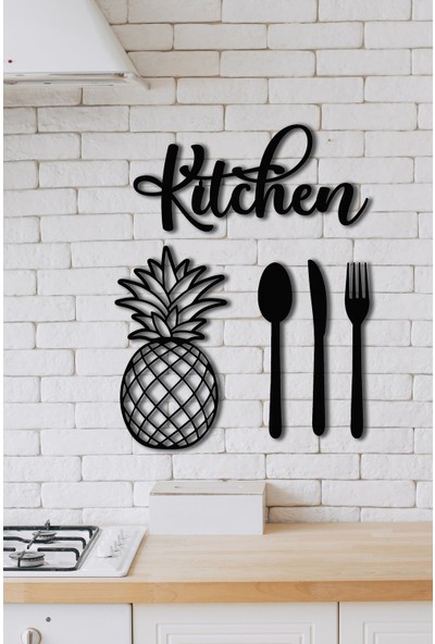 Nt Handmade Kitchen Ananas 5 Parça Duvar Dekoru Nt Handmade Kitchen Ananas 5 Parça Duvar Dekoru