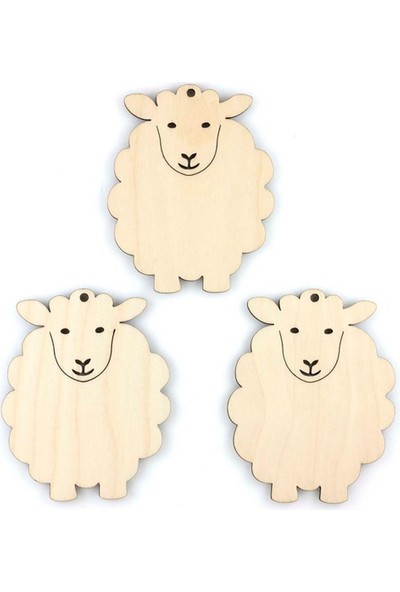 Nt Handmade 3 Adet Ahşap Kuzu Nt Handmade 3 Adet Ahşap Kuzu