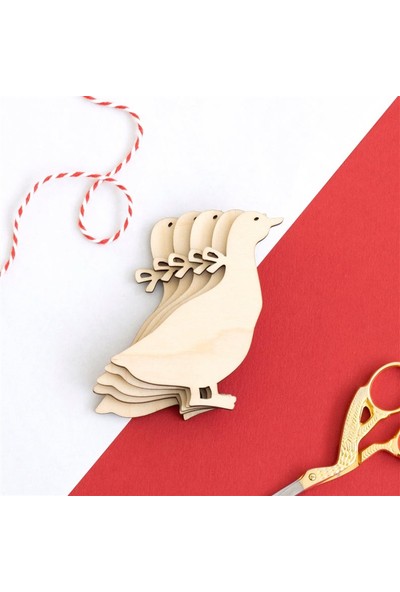 Nt Handmade 5 Adet Ahşap Kaz Süs