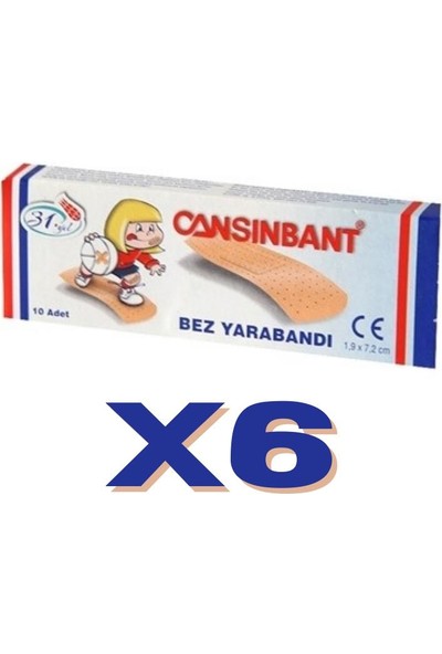Cansın Bant Bez Yara Bandı 6 Paket (Toplam 60 Adet) Cansın Bant Bez Yara Bandı 6 Paket (Toplam 60 Adet)