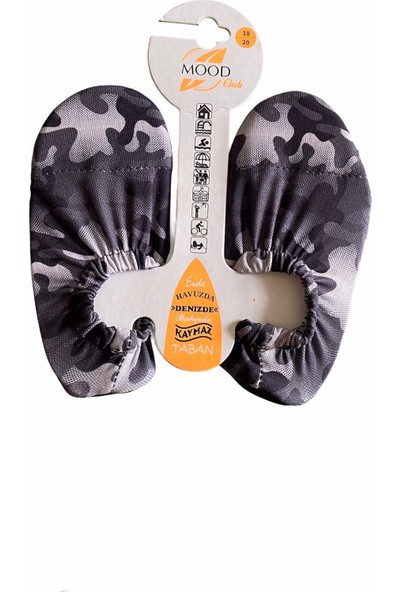 Mood Club Kaydırmaz Çok Amaçlı Havuz ve Deniz Patiği Siyah Kamuflaj