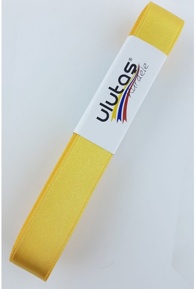 Hayalperest Boncuk Koyu Sarı Renk Saten Kurdele 2 cm 10 mt