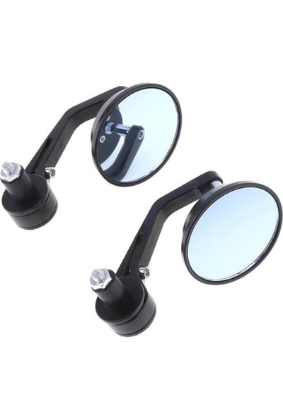 Alkan Gidon Ucu Oval Ayna Takımı Siyah Cafe