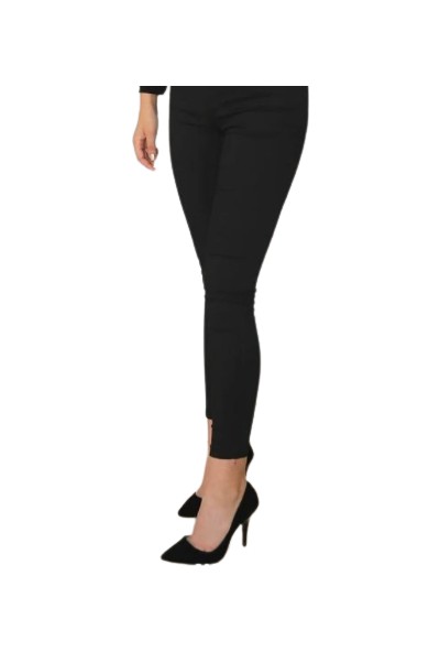 Eylül Butik Kadın Beli Lastikli Kot Pantolon Renk Siyah