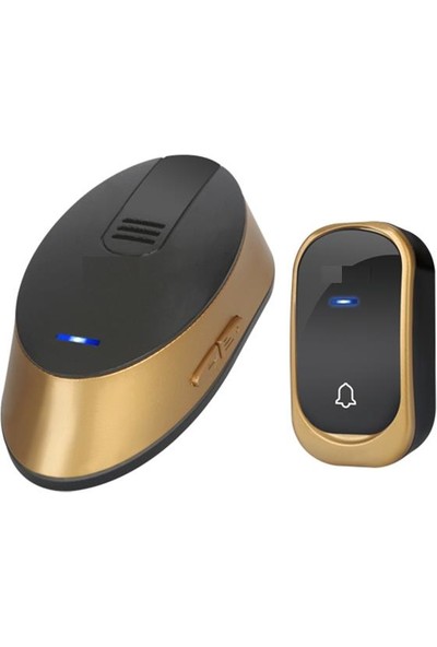 Dehalimited 32 Farklı Polifonik Zil Melodili Gold Tasarım Kablosuz Kapı Zili