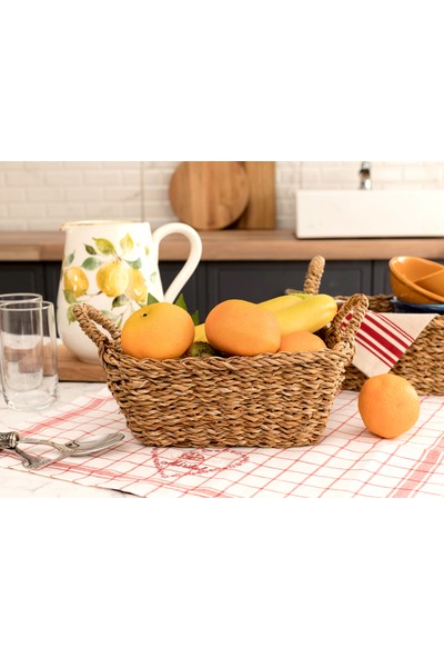 Madame Coco Maro Büyük Hasır Sepet 30 x 24 cm