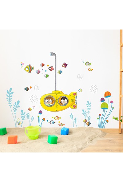 DekorLoft Dekor Loft Denizaltı Keşfi Kaşif Çocuklar Duvar Sticker DekorLoft Dekor Loft Denizaltı Keşfi Kaşif Çocuklar Duvar Sticker