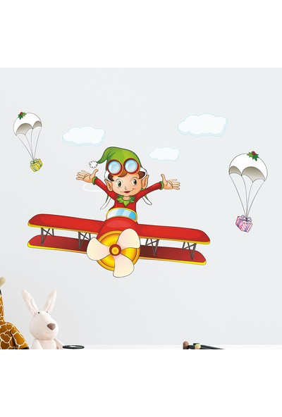 DekorLoft Dekor Loft Çılgın Pilot Çocuk Odası Duvar Sticker