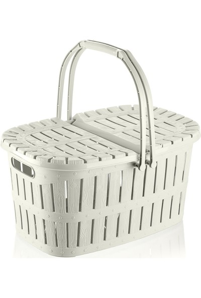 KaktüsKedi Ramirabi 27 Lt Piknik Sepeti Krem 714581