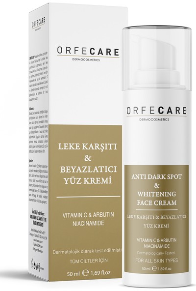 OrfeCare Leke Karşıtı & Beyazlatıcı Yüz Kremi 50 ml