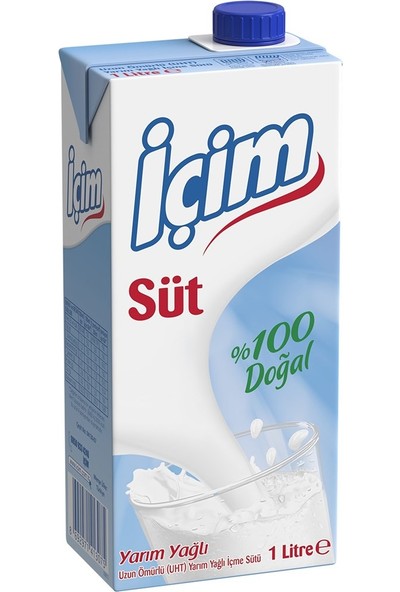 İçim Ülker Içim Yarım Yağlı Süt 1 Lt x 12 Li
