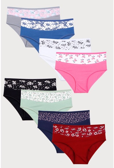 Nicoletta Mıxcolor Kadın Külot Büyük Beden 8'li Paket Nicoletta Mıxcolor Kadın Külot Büyük Beden 8'li Paket