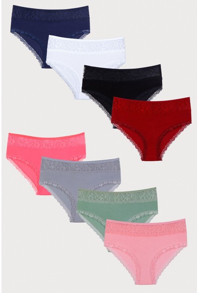 Nicoletta Mıxcolor Kadın Külot Büyük Beden 8'li Paket Nicoletta Mıxcolor Kadın Külot Büyük Beden 8'li Paket