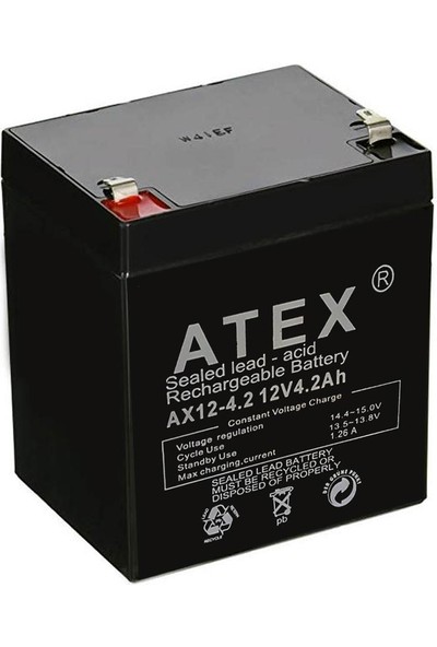 Atex Akü 12V 4.2A (9X7X10CM) Atex Atex Akü 12V 4.2A (9X7X10CM) Atex