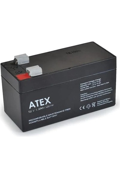 Atex Akü 12V 1.3A (10X5X4.3CM) Atex
