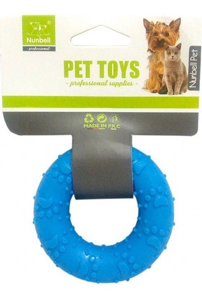Nunbell Köpek Oyuncağı Plastik Yuvarlak Dişlik 7 cm Nunbell Köpek Oyuncağı Plastik Yuvarlak Dişlik 7 cm