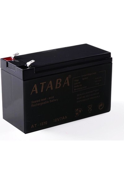 Ataba Akü 12V 7A (15X9.5X6CM) Ataba AT-1270 Ataba Akü 12V 7A (15X9.5X6CM) Ataba AT-1270