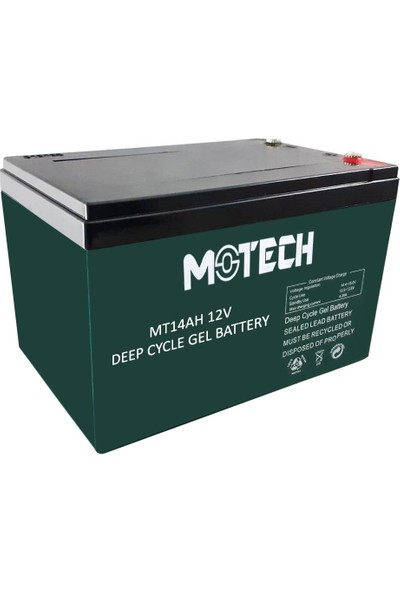Motech Akü 12V 14A Jel Elektrikli Araç Aküsü (151X99X98MM) MOTECH-MT14