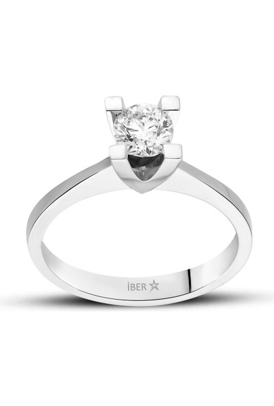 İber G Renk SI2 0.70 Karat Pırlanta Tektaş Yüzük - SYZG014-070HRD