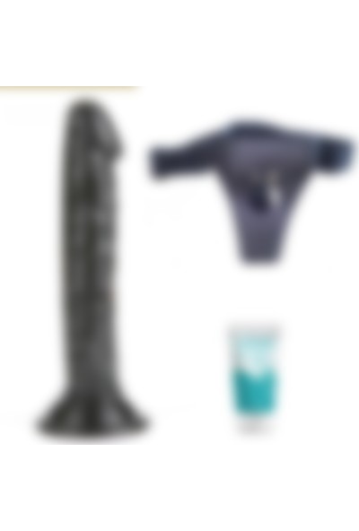 Bonilove 12 cm Ince Anal ve Vajinal Siyah Realstik Strap On Dildo+Jel Bonilove 12 cm Ince Anal ve Vajinal Siyah Realstik Strap On Dildo+Jel