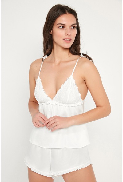 Penti Beyaz Bridal Grace Satin Atlet Penti Beyaz Bridal Grace Satin Atlet