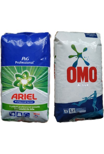 Ariel Professional Toz Deterjan 10 kg + Omo Active Toz Deterjan 10 kg
