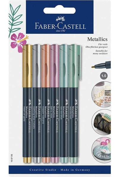 Faber-Castell Metalik Markör 6'lı Set