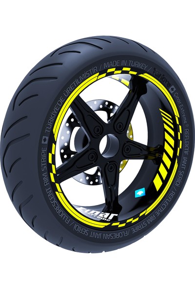 Çınar Extreme Moto Gp Iç Dış Jant Şeridi Takım Sticker Reflektif & Floresan Renkler Çınar Extreme