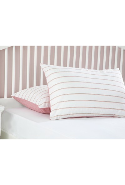 English Home Textured Stripe Pamuklu 2'li Yastık Kılıfı 50X70 cm Pembe English Home Textured Stripe Pamuklu 2'li Yastık Kılıfı 50X70 cm Pembe