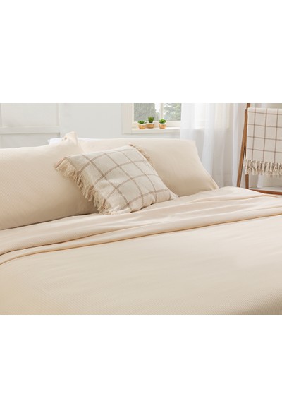 English Home Cool Stripe Soft Touch Tek Kişilik Pike Seti 150 x 220 cm Fildişi English Home Cool Stripe Soft Touch Tek Kişilik Pike Seti 150 x 220 cm Fildişi