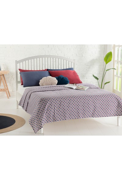 English Home O x Ford Baskılı Çift Kişilik Pike 200 x 220 cm Lacivert