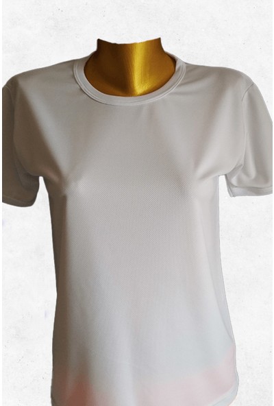 Modapalace Beyaz Büyük Beden Kadın Spor T-Shirt