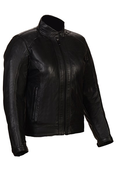 Vexo Moto Deri Kadın Mont Siyah