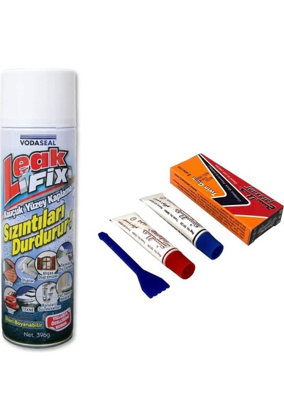 Vodaseal Leak Fix Su Sızdırmaz Sprey Beyaz 396 gr + Iran Yapıştırıcısı 25 gr Vodaseal Leak Fix Su Sızdırmaz Sprey Beyaz 396 gr + Iran Yapıştırıcısı 25 gr