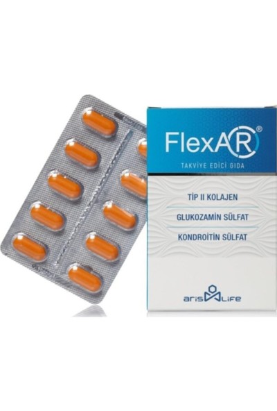 Flexar Tip 2 Kolajen C Vitamini Takviye Edici Gıda 30 Tablet Flexar Tip 2 Kolajen C Vitamini Takviye Edici Gıda 30 Tablet