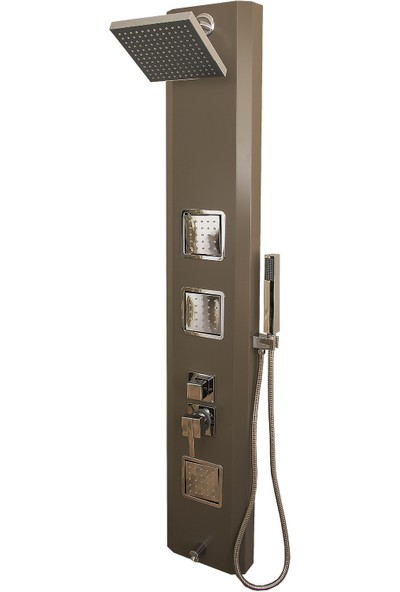 Sam Banyo Masajlı Duş Sistemi Nil Gri Bej Duş Paneli Sam Banyo Masajlı Duş Sistemi Nil Gri Bej Duş Paneli