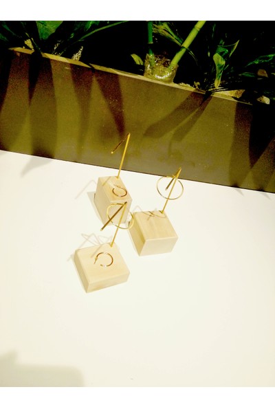 Otto Ahşap Masaüstü Küpe Standı 3'lü Set Otto Ahşap Masaüstü Küpe Standı 3'lü Set