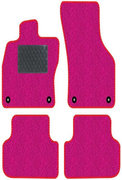 Tegin Mercedes W114-W115 1968-1976 Pembe Halı Kırmızı Kenar Baklava Topuk Halı Paspas Tegin Mercedes W114-W115 1968-1976 Pembe Halı Kırmızı Kenar Baklava Topuk Halı Paspas