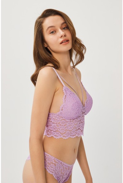 Cansoy Dantelli Lila Bralet Sütyen (313)