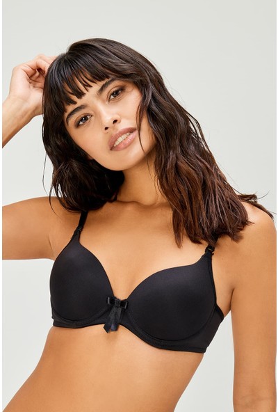 Cansoy Tulumlu Destekli Siyah Sütyen